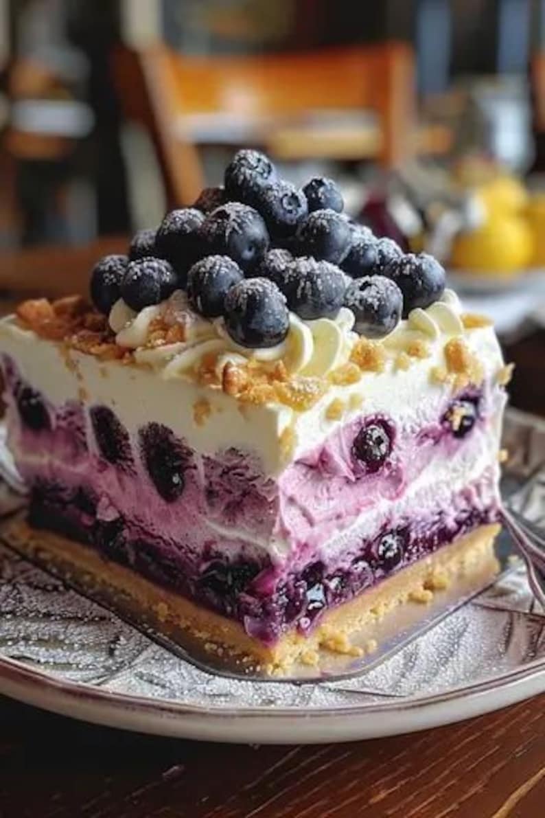 BEST RECIPE for Lemon Blueberry Shortbread Mousse Cake Download. - Etsy