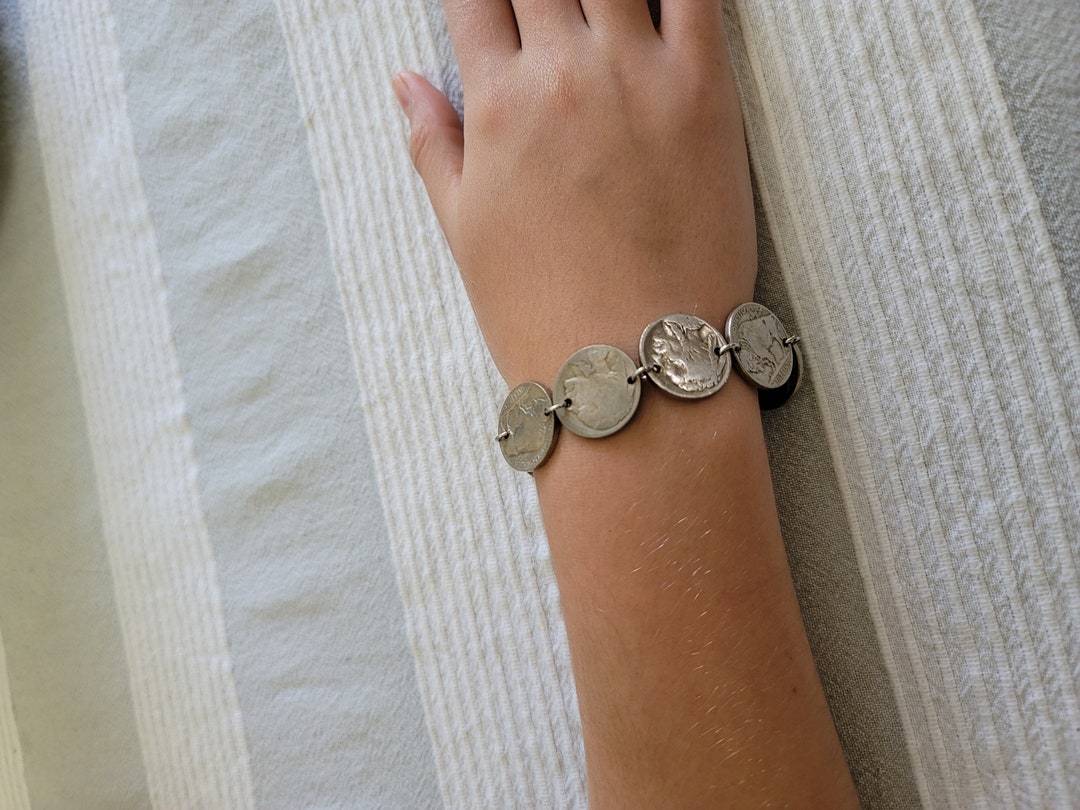 Authentic Buffalo Nickel Bracelet 7 - Etsy