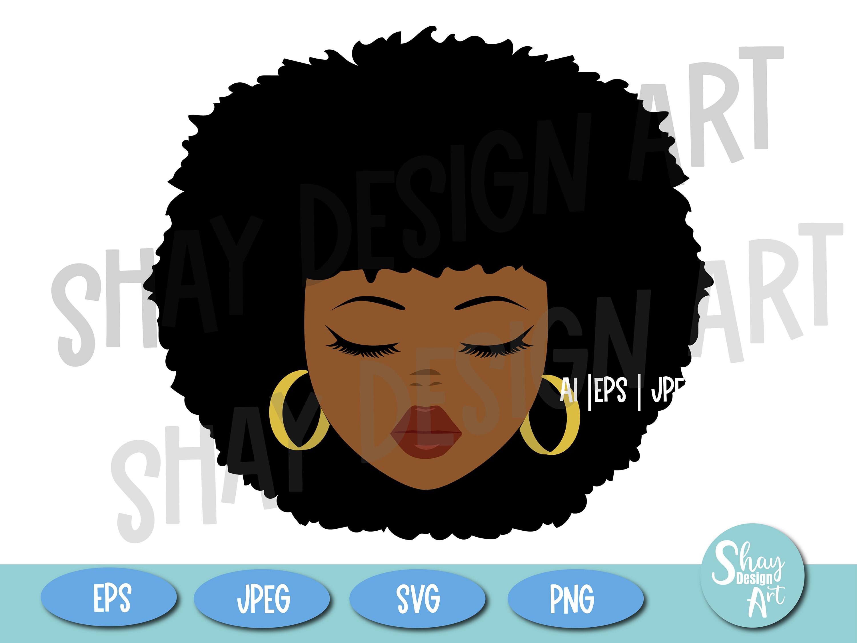 Natural Hair Afro Clipart