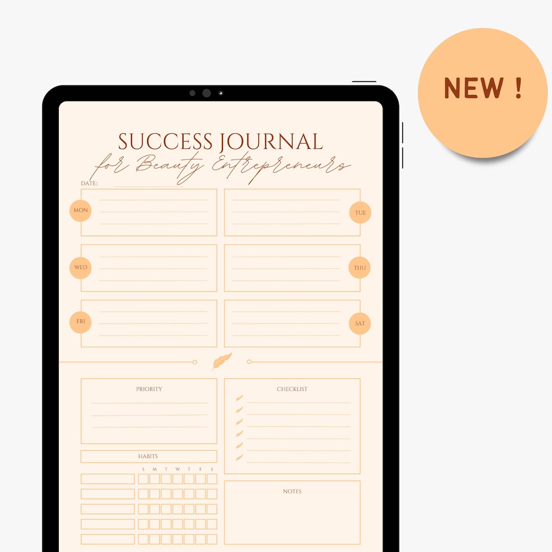 SUCCESS JOURNAL PRINTABLE, Goal Achievement Planner, Daily Success ...
