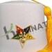 Order of Eastern Star Masonic OES White Fez Hat With Yellow Tassel New ...
