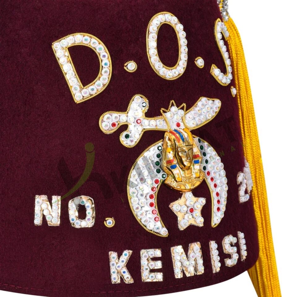 D.O.S Masonic Daughter of Sphinx Custom Wool Fez Hat - Etsy