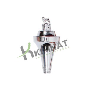 Drum Major Mace Stick Plain Chrome Flat Head Lion and Crown on Top 3 ...