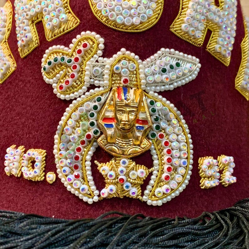 Masonic Shriner's Personalized Lodge Fez Hat Burgundy Fez Hat With ...