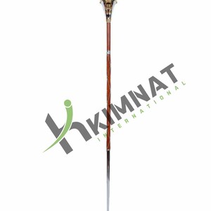 Professional Drum Major Mace Stave & Stick Gold Lion and Crown Chrome ...