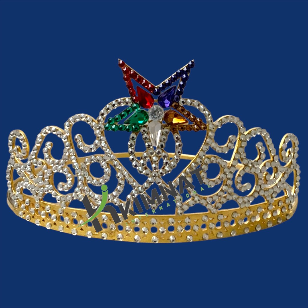 Masonic Order of Eastern Star Crown OES Unique Design Crown Golden ...