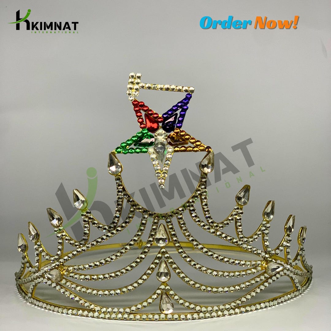 Masonic OES Worthy Matron Golden Crown Order of Eastern Star Adjustable ...