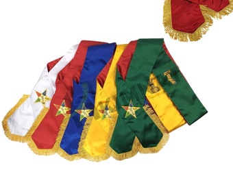 Masonic Order of Eastern Star OES Complete Sash Set set of 5 Sashes - Etsy