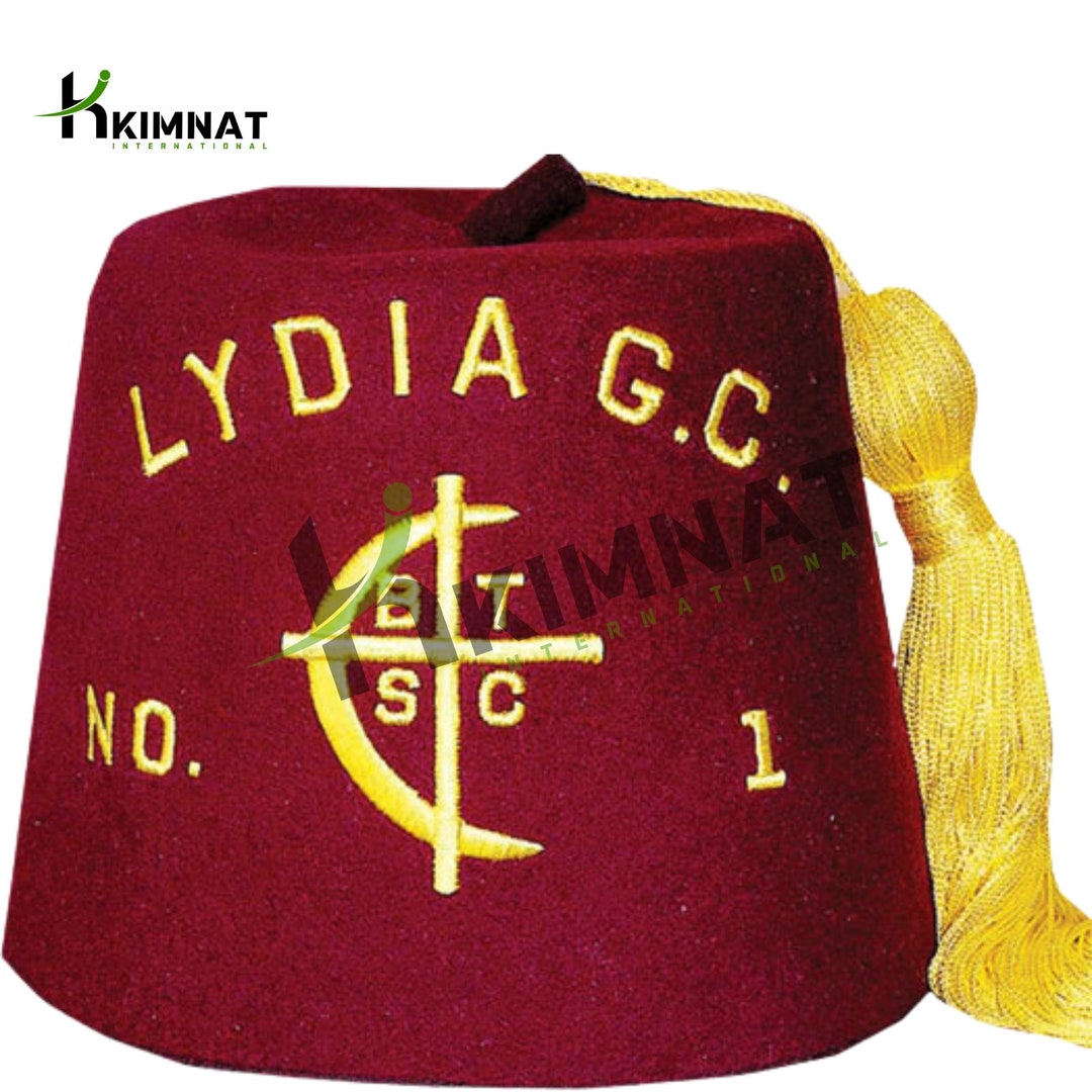 Custom Masonic Council of Crusaders PHA Fez Hat Maroon Masonic Fez - Etsy