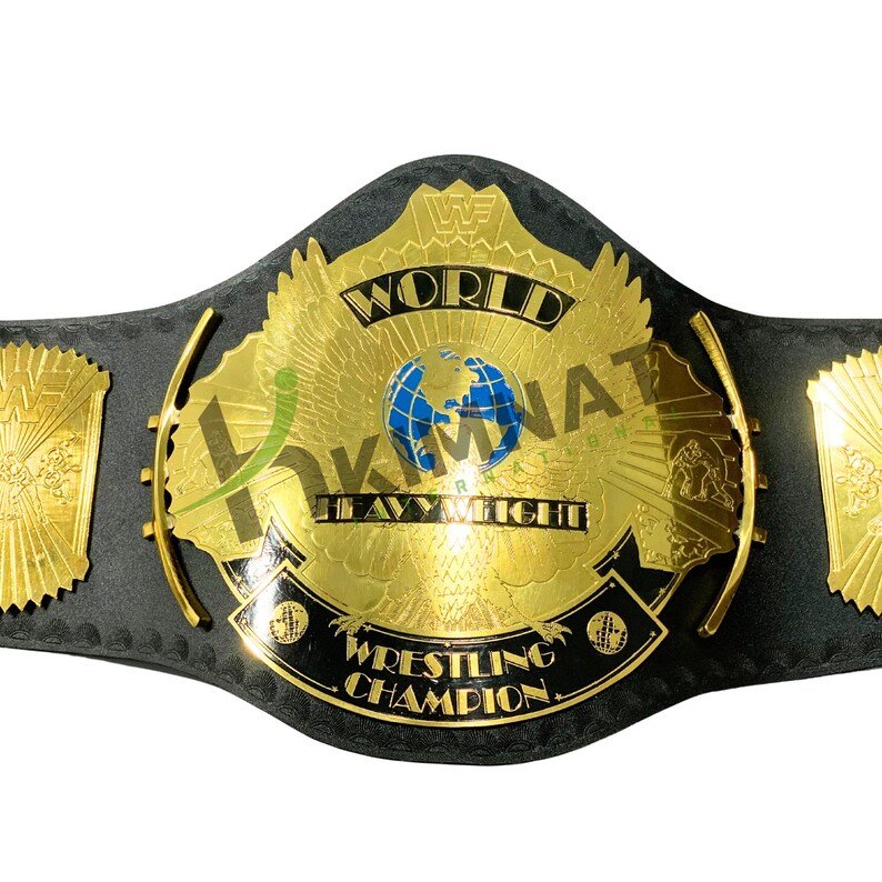 WWF World Heavyweight Wrestling Champion Title Replica Adult Size Black ...
