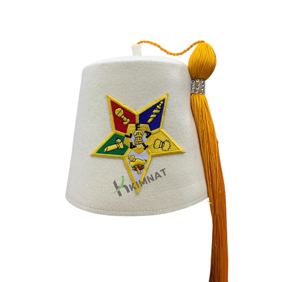 OES White Fez Hat Masonic Order of Eastern Star Fez With Tassel | OES ...