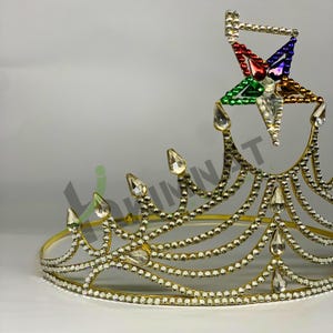 Masonic OES Worthy Matron Golden Crown Order of Eastern Star Adjustable ...