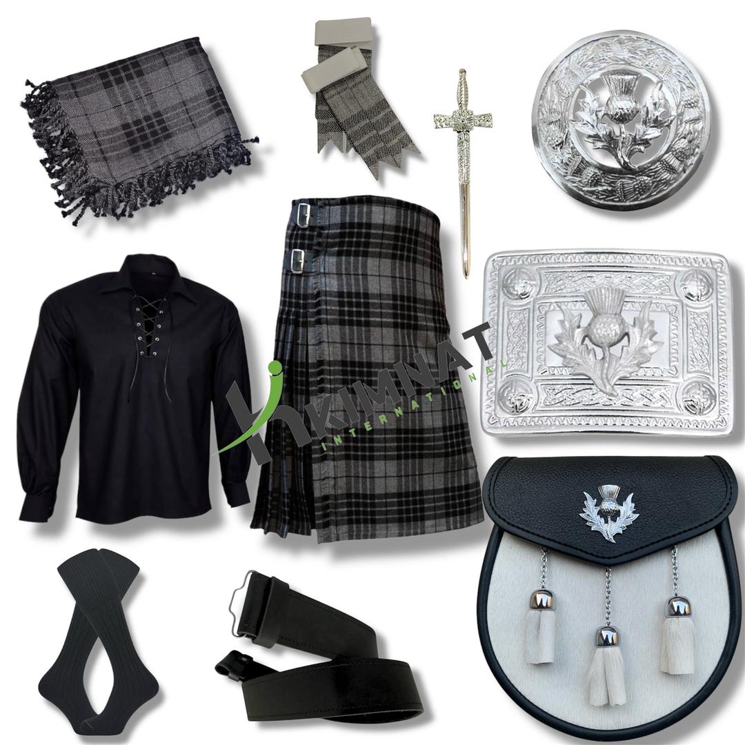 Scottish Tartan Kilt Outfit: 10-piece Thistle Wedding Set - Etsy