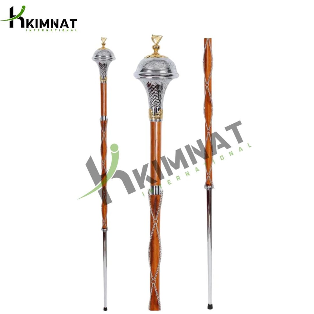 Scottish Drum Major Mace or Stave Embossed Head Gold Irish Harp on Top ...