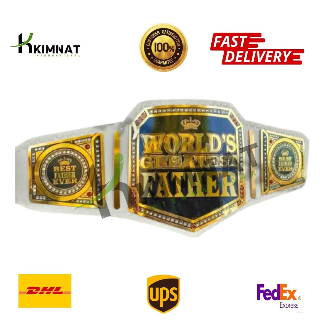 World's Greatest Father Championship Belt Adult Size Title Belt - Etsy