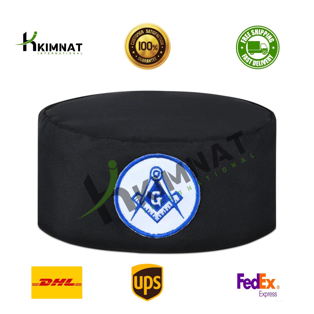 Freemason Masonic Blue Lodge Master Mason Black Crown Cap With ...