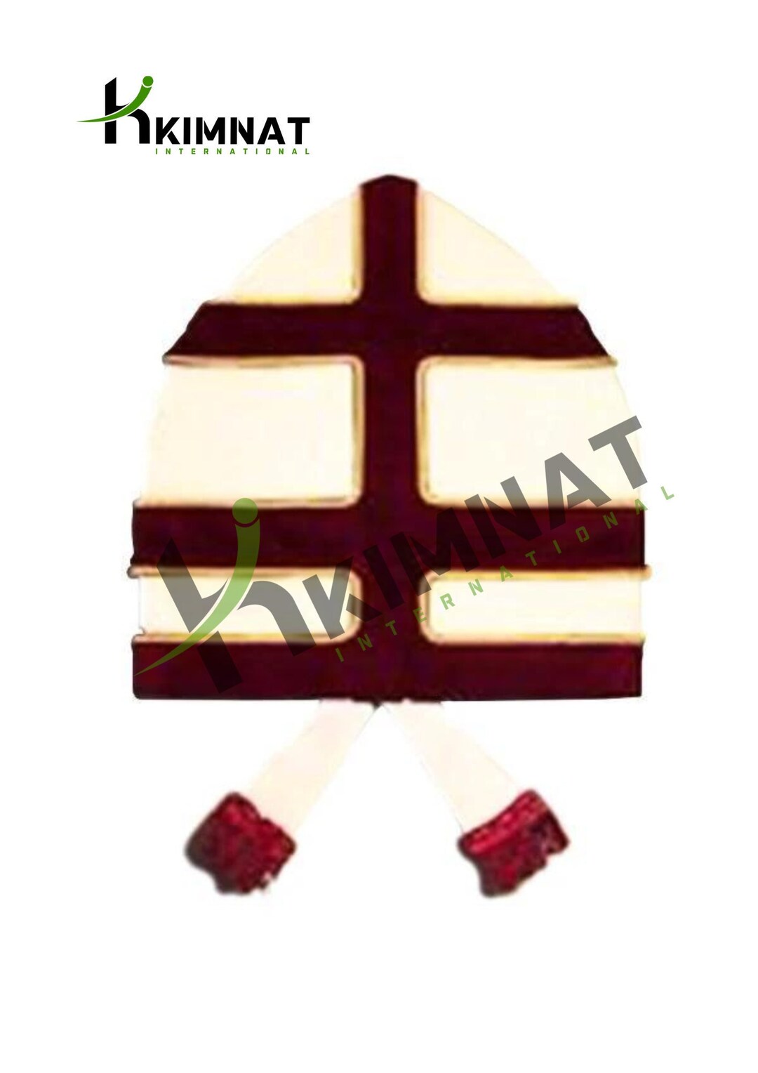 Handcrafted Masonic High Priest Knight Templar Miter in White and Red ...
