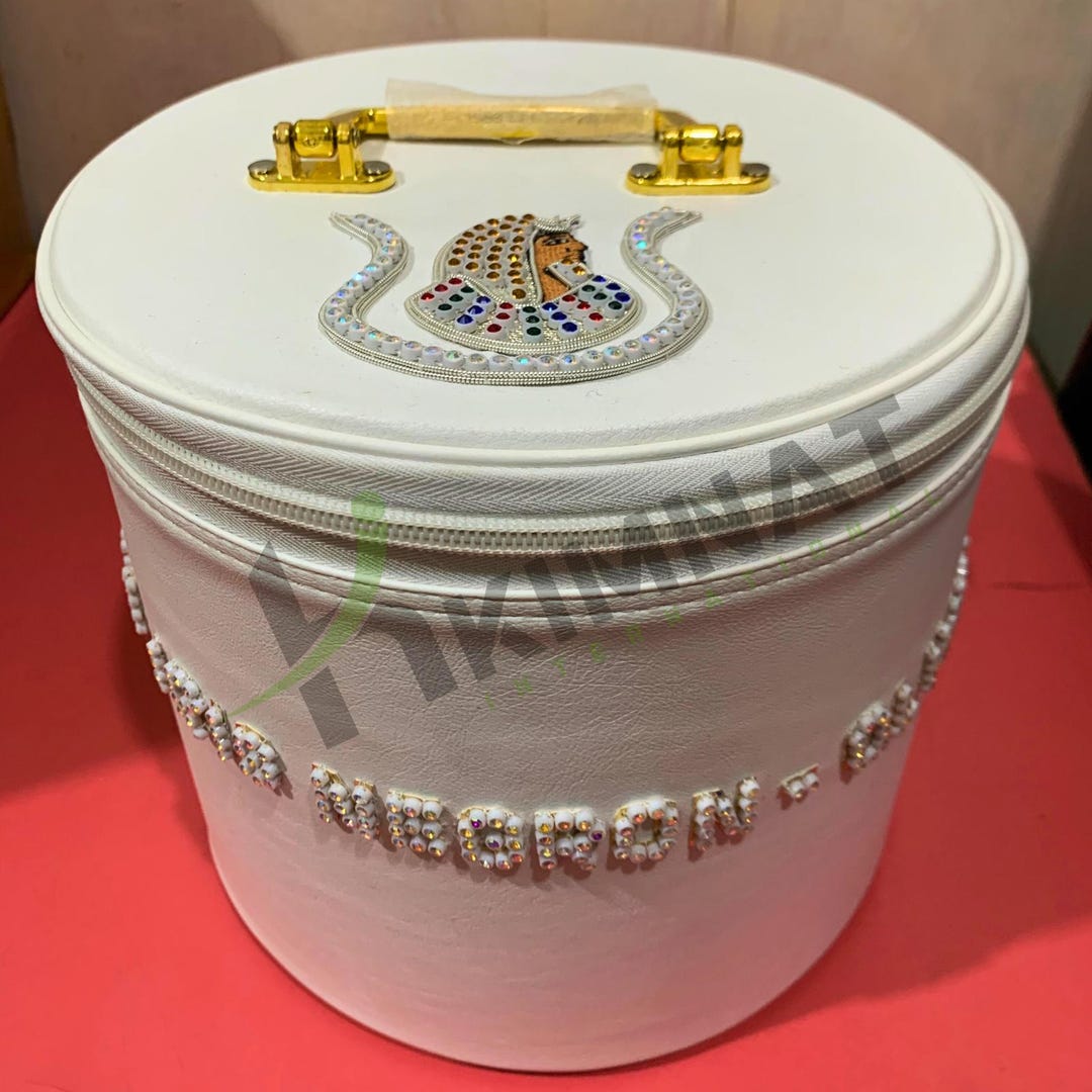 Masonic Custom Daughter OF ISIS White Fez Case With Embroidered DOI ...