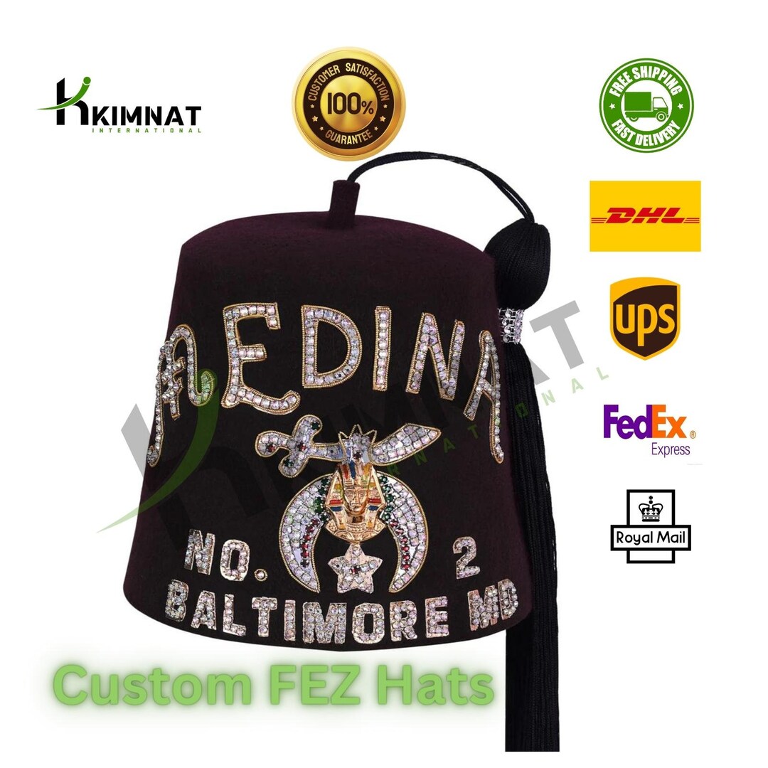 Masonic Regalia Shriners Custom Fez Hat Adorned With an - Etsy