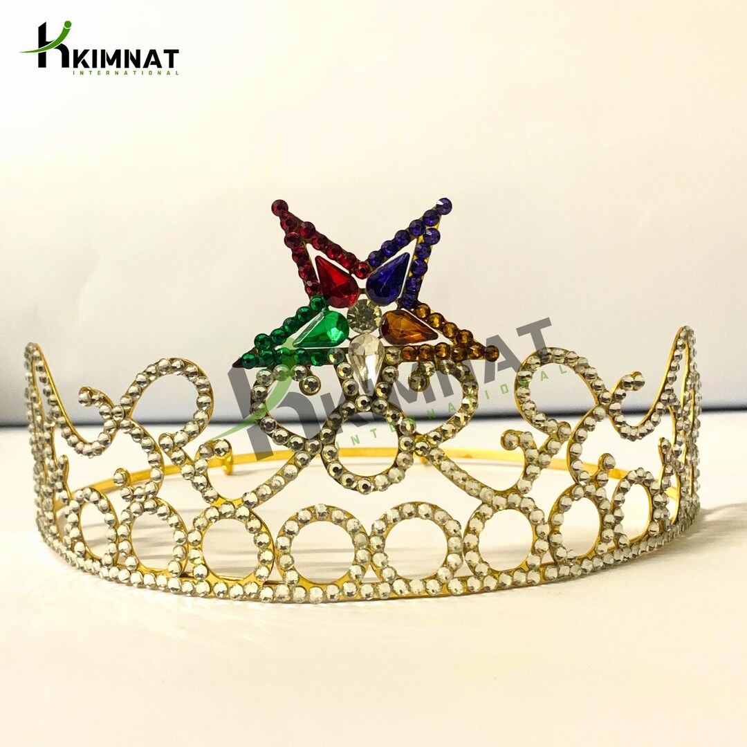 OES Crown Masonic Order of Eastern Star Unique Design Golden Crown ...