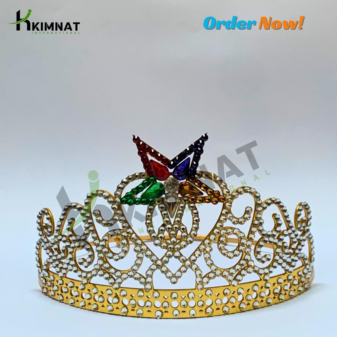 Masonic OES Rhinestone Crown - Order of Eastern Star - Adjustable With ...