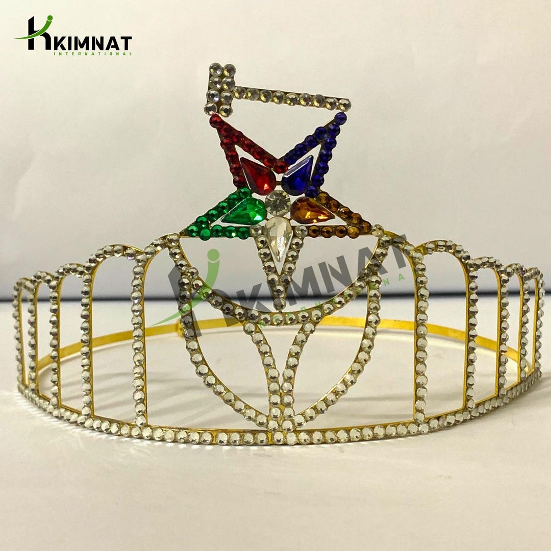 Masonic OES Worthy Matron Golden Crown Order of Eastern Star Crown ...