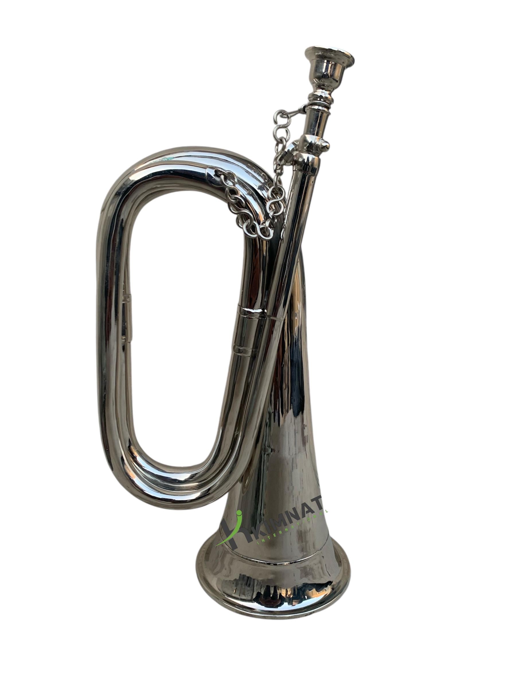 British Army Style Bugle Tunable Scout Retro Bb Bugle Shiny Chrome Plated Bugle - Etsy