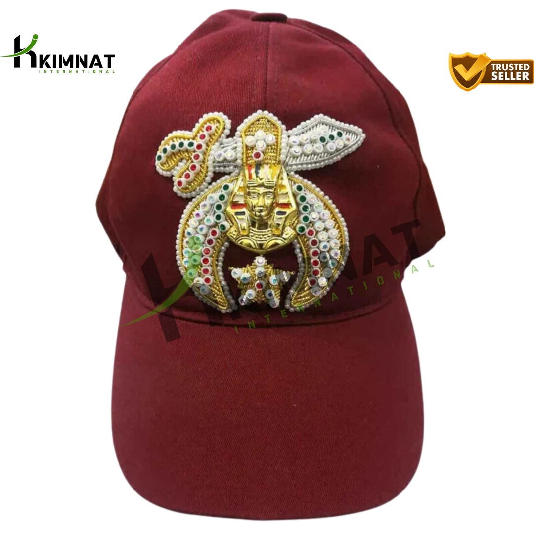 Freemason Masonic Shriners Rhinestones Embroidered Baseball Cap Masonic ...