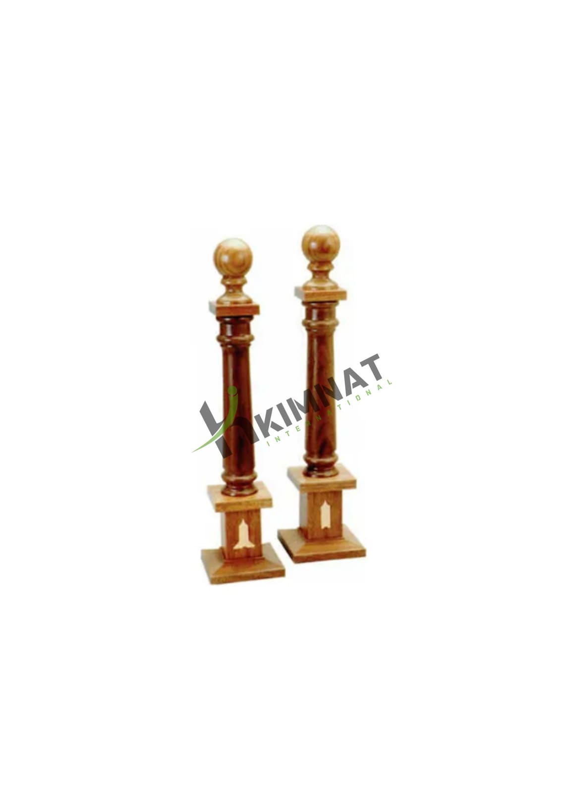 Pair of Masonic Wood Senior Warden and Junior Warden Columns With ...