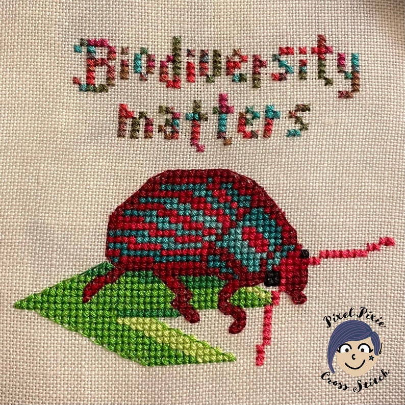 Beetle Cross Stitch Pattern, Bug Cross Stitch Pattern, Insect Cross ...