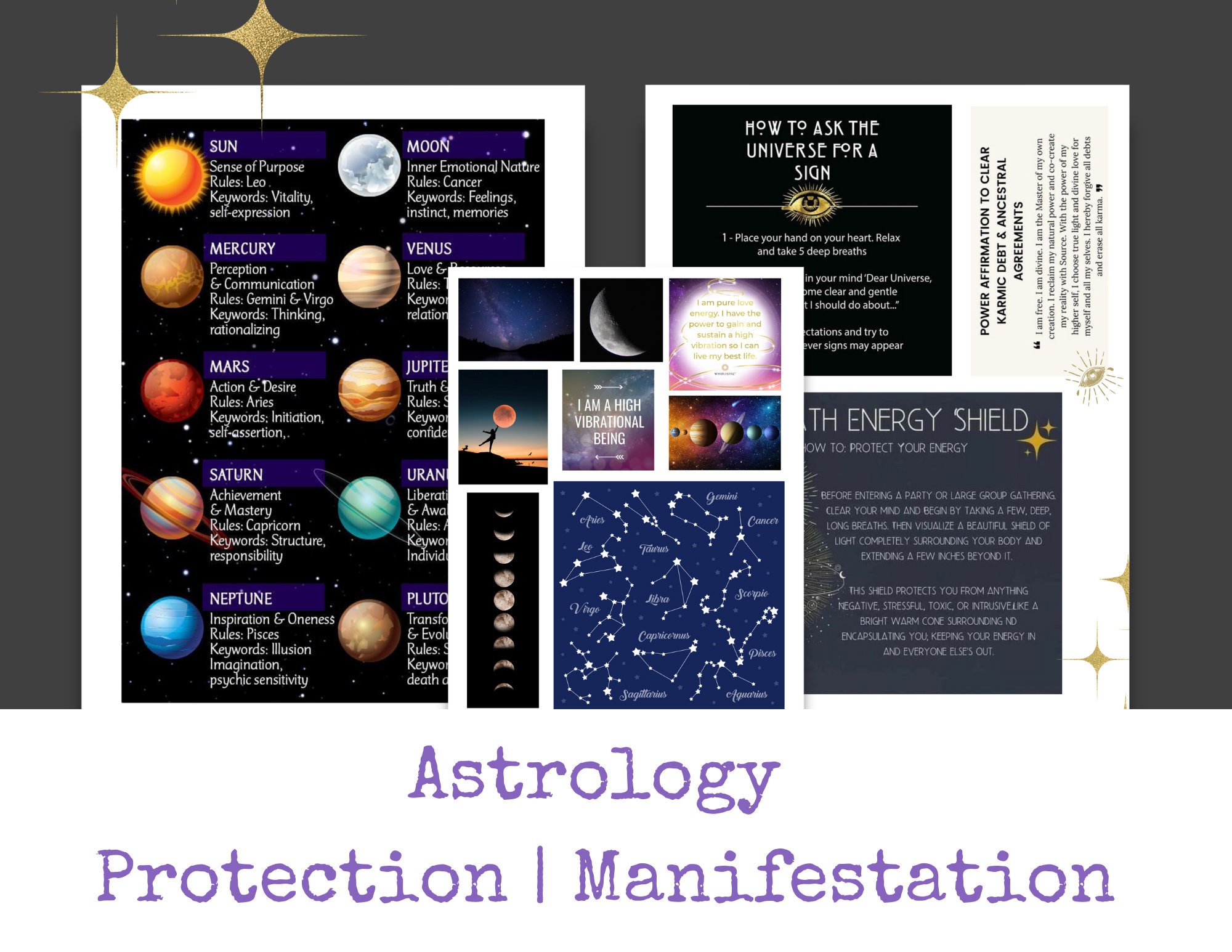 Vision Board Kit Printable Witch Vision Board for - Etsy