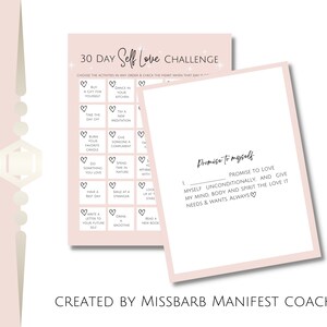 Self-love 30 Day Challenge With Printable Workbook, 30 Self Love ...