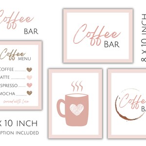Coffee Bar Sign Printable Bundle With 50 Coffee Signs and Pictures for ...