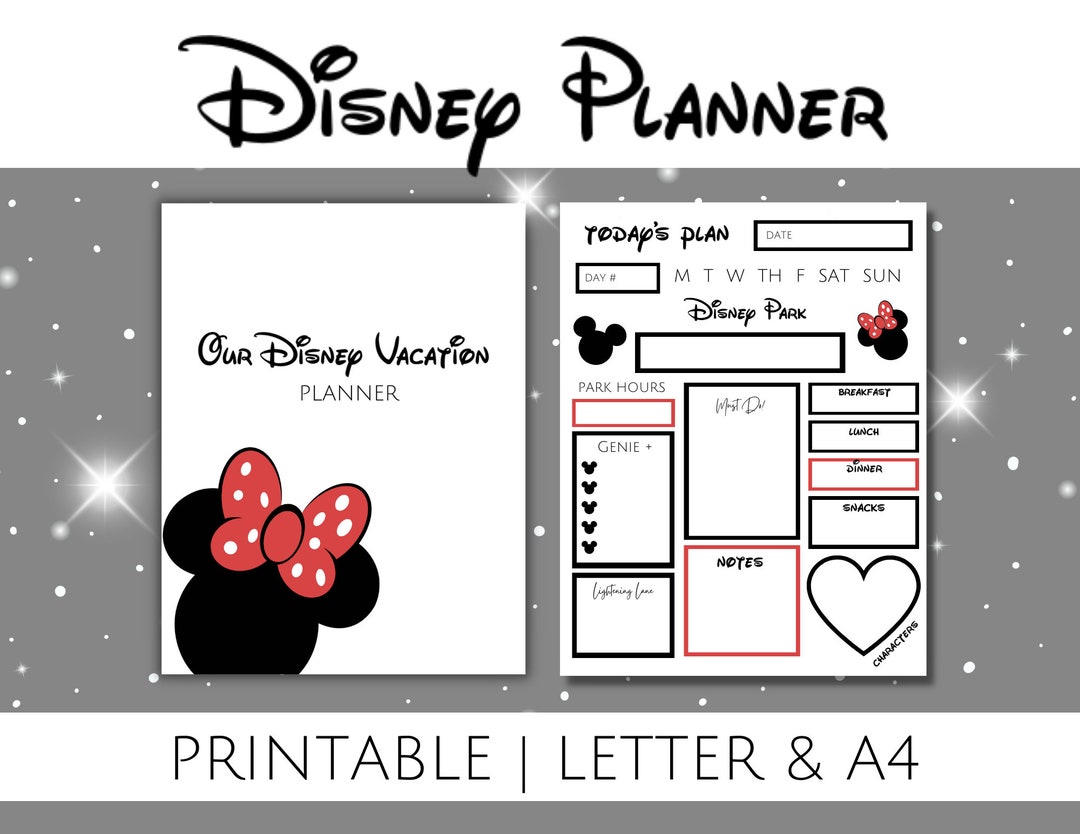 WDW Day Planner, Vacation Planner Printable for Planning Your Magical ...