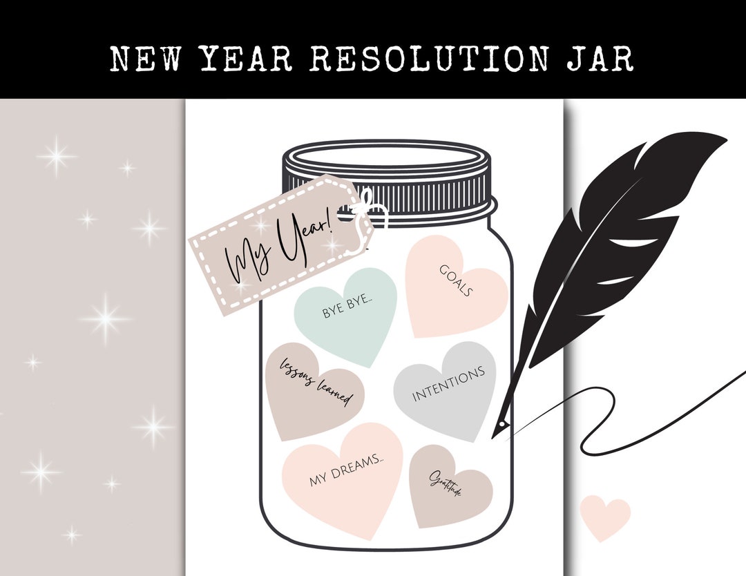 New Years Resolution Printable Activity, New for 2024, New Year Goals ...