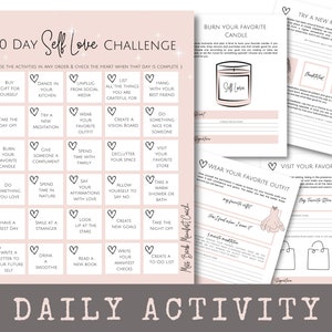 Self-love 30 Day Challenge With Printable Workbook, 30 Self Love ...