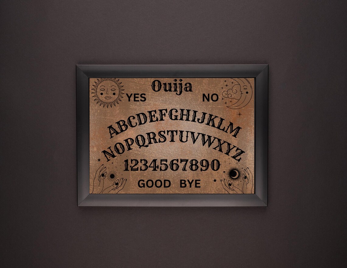Printable Ouija Board for Parties, Decorations, Spells, Moon Rituals ...