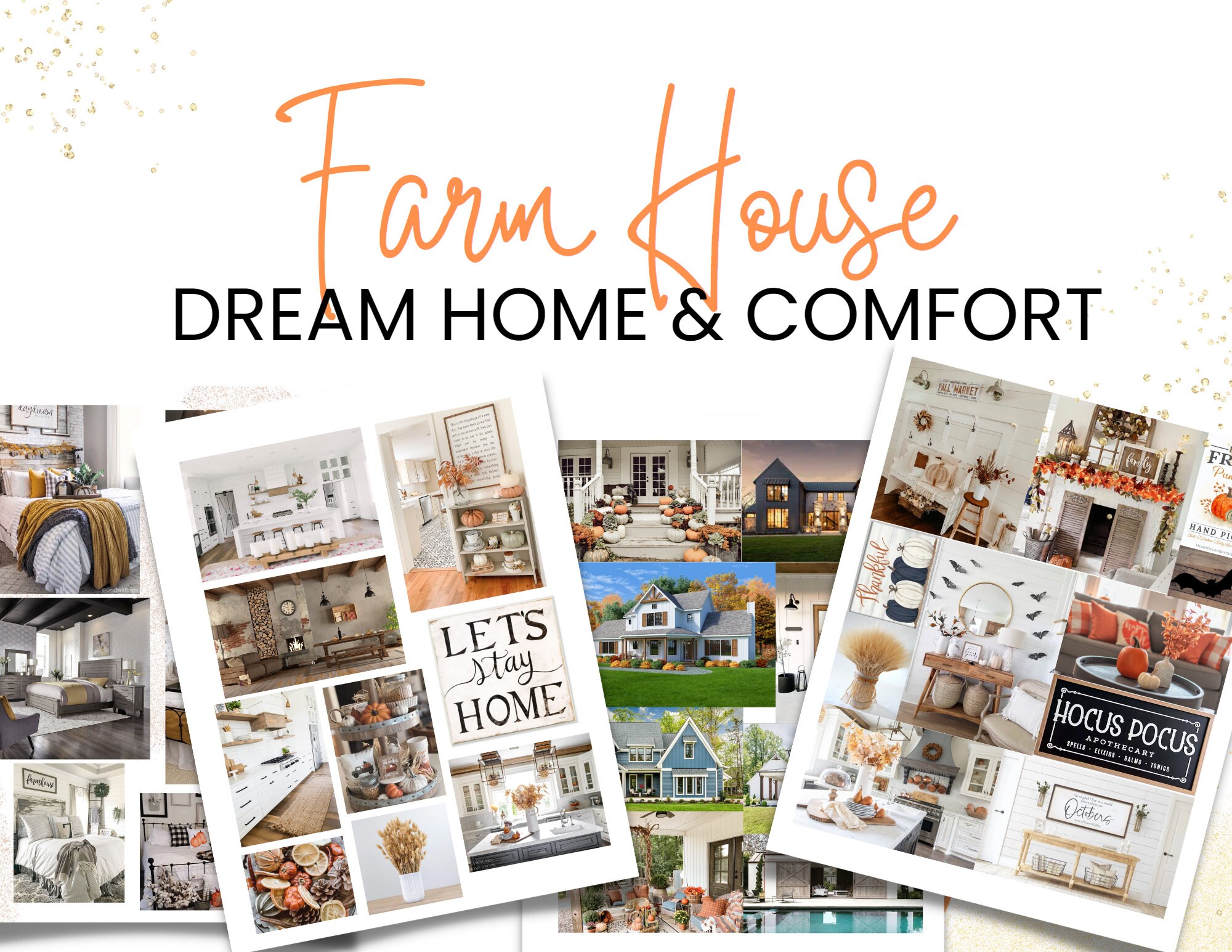 Printable Vision Board Kit Autumn Vision Board Printable - Etsy