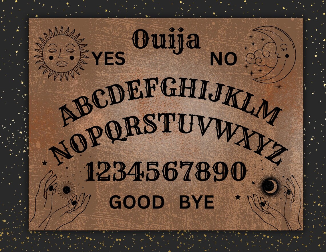 Printable Ouija Board for Parties, Decorations, Spells, Moon Rituals ...