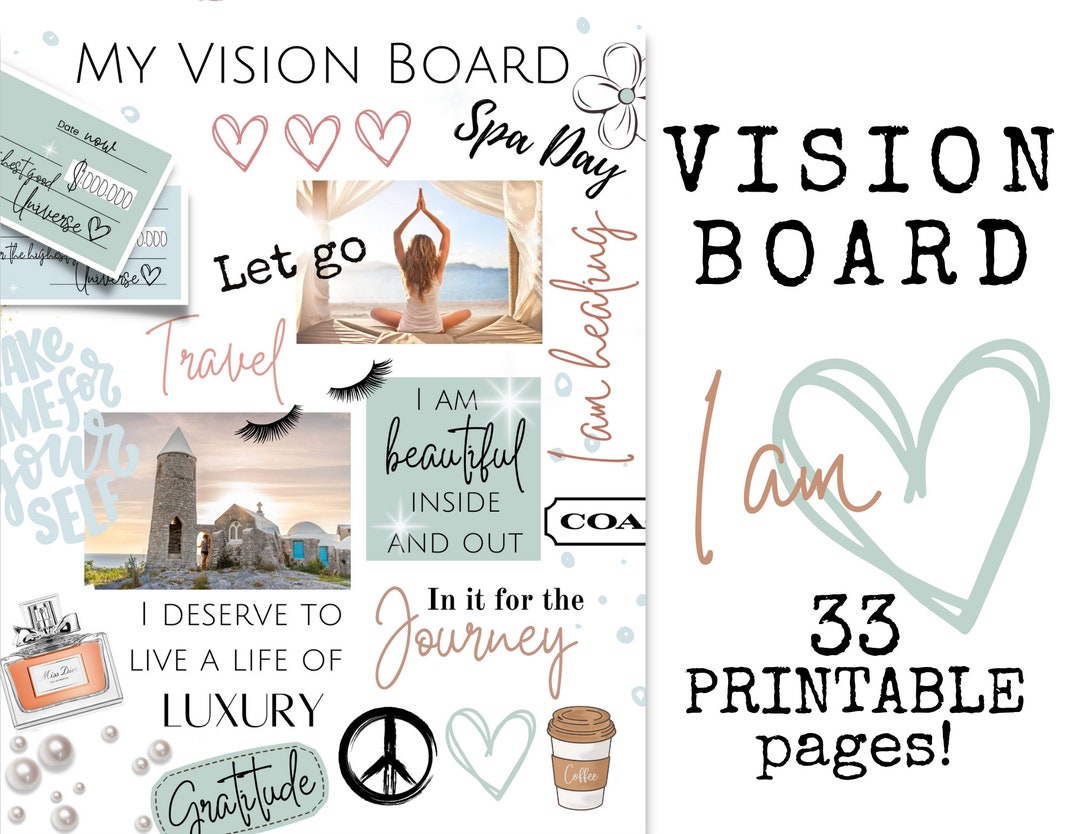 Neu Vision Board Kit zum Ausdrucken Vision Board mit - Etsy.de