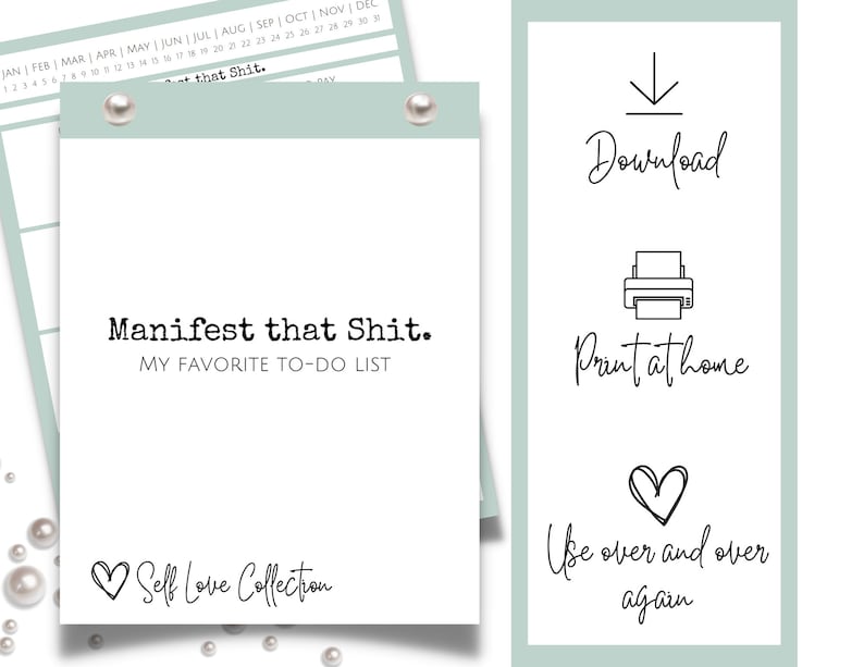 Manifest & Organize Printable To-do List for Organization and - Etsy