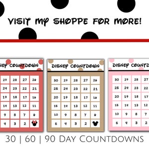 30 Days Til, Printable Vacation Countdown, 30 Day Vacation Countdown ...