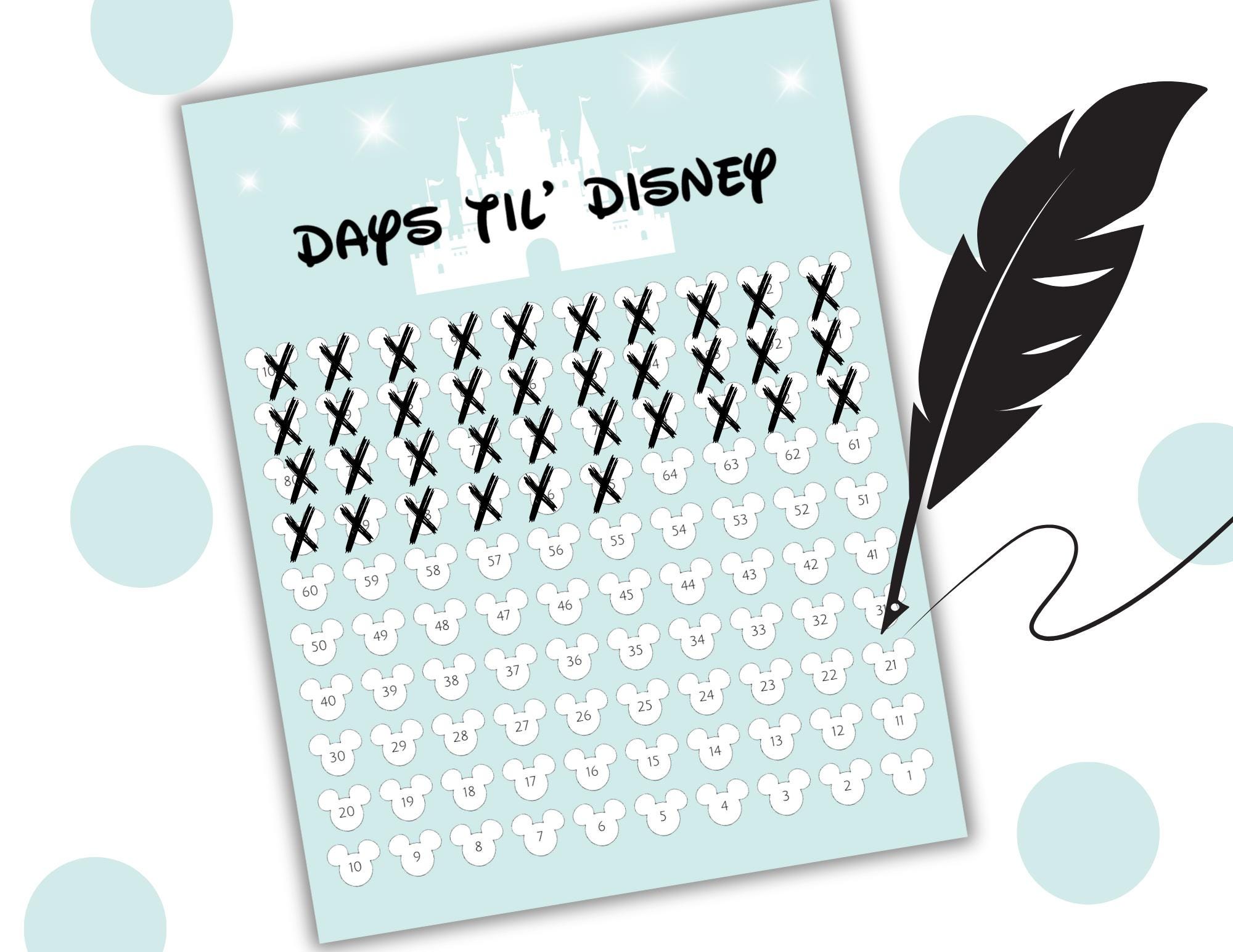 Mickey Printable Countdown, Count Down the Days Until Your Magical ...