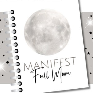 Printable Full Moon Journal Pages for Manifesting With the Moon, Full ...