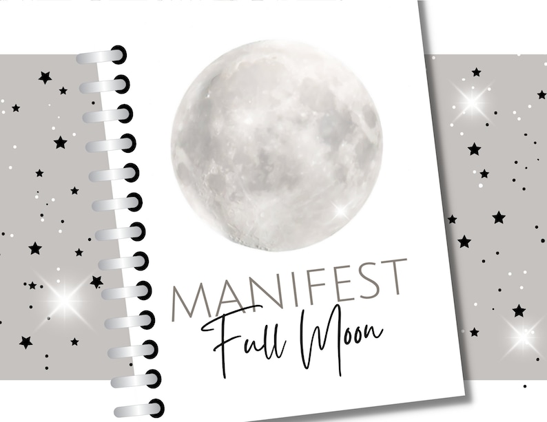 Printable Full Moon Journal Pages for Manifesting With the Moon, Full ...