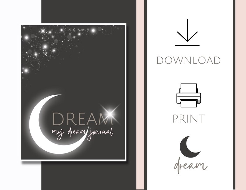 Printable DREAM JOURNAL for Tracking Your Dreams, Dream Journal ...