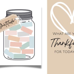 Gratitude Jar Printable, Gratitude Vision Board for Manifesting ...