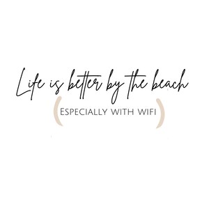 Printable Wifi Password Sign for Beach House, Square Sizes, Air Bnb ...
