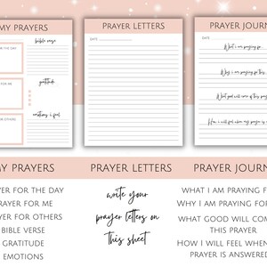 Prayer Journal Printable Bundle With Bible Verse, Gratitude, Prayers ...