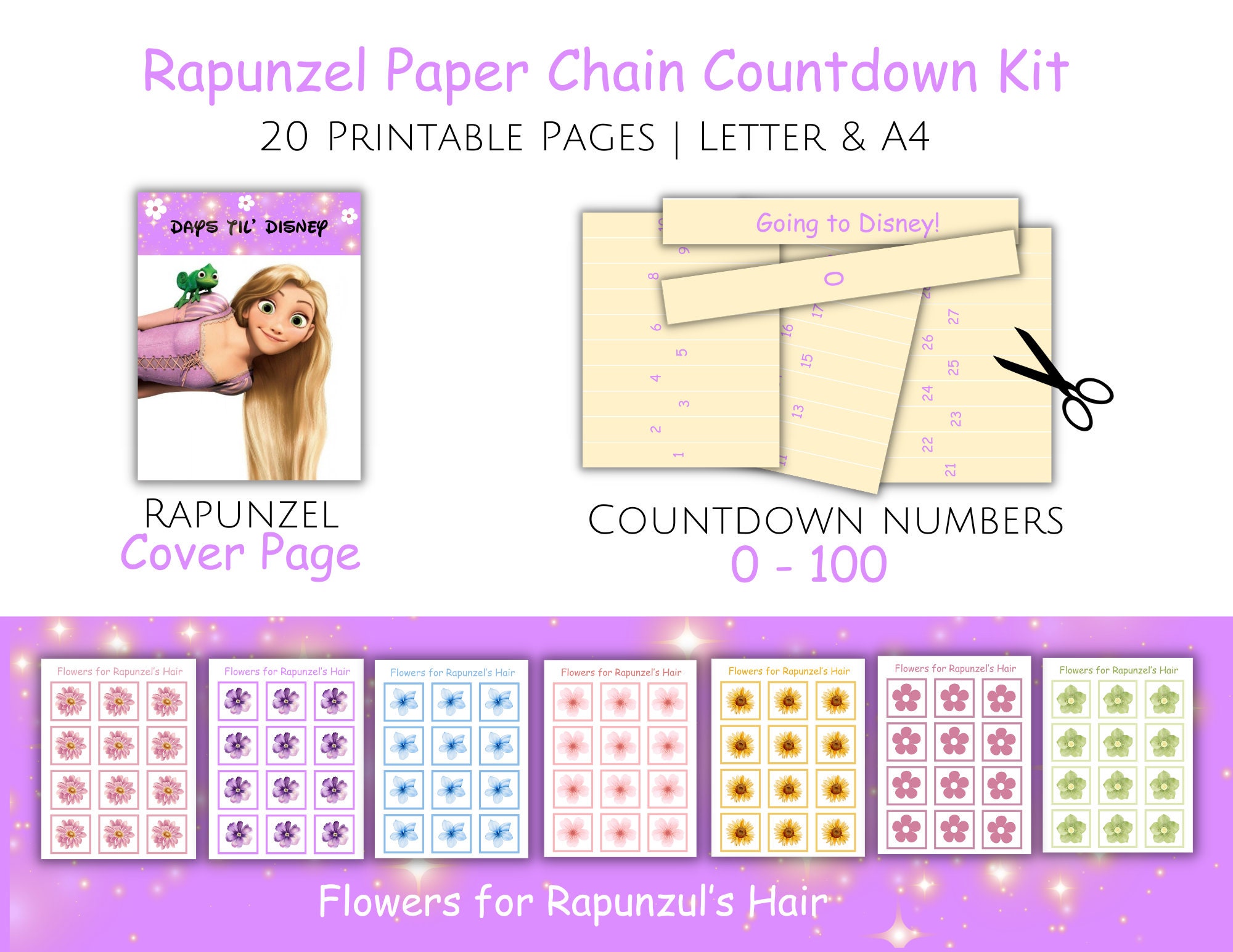 Printable Countdown Paper Chain Kit, Count Down the Days Until Your ...